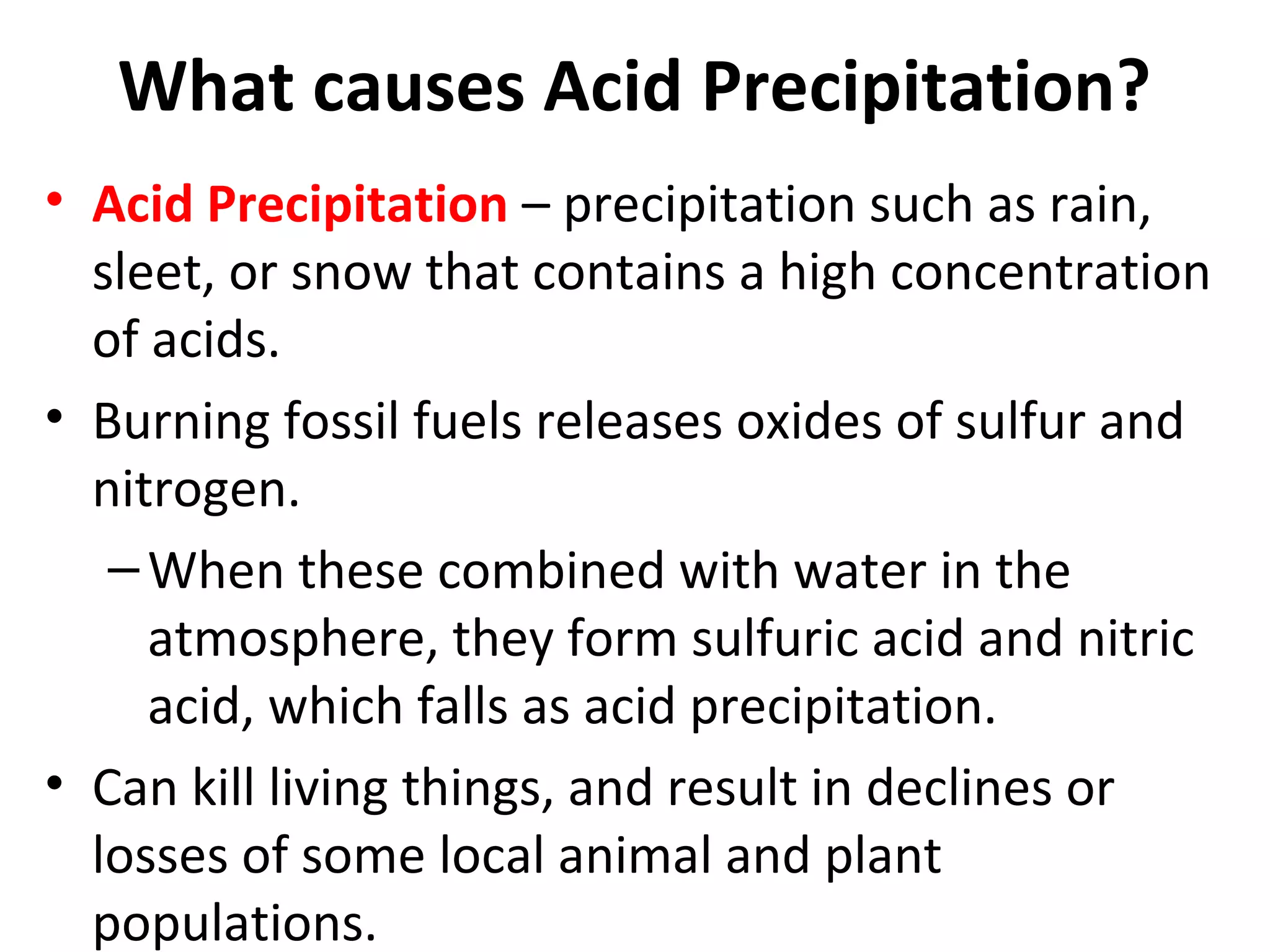 Acid precipitation | PPT