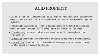 ACID (ATOMICITY, CONSISTENCY,ISOLATION& DURABILITY)PROPERTY.pptx