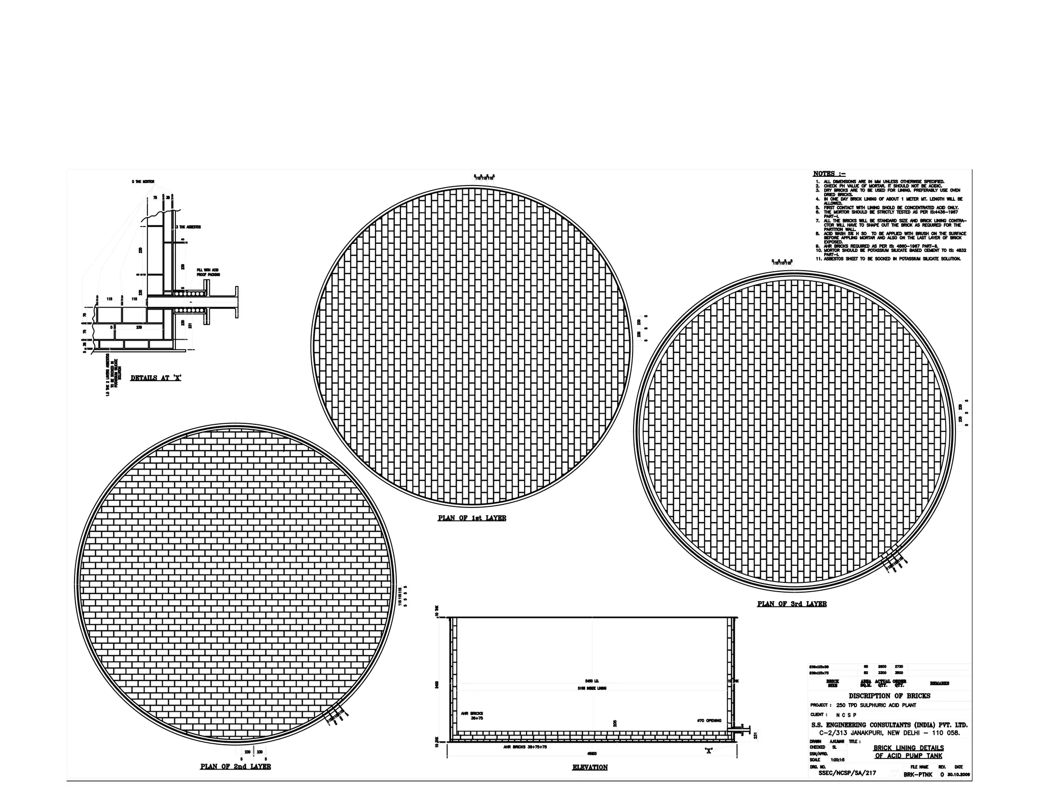 Acid pump tank brick lining-18-11-09 | PDF