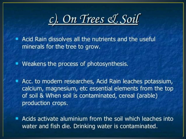 Acid rain and its effects | PPTX | Environment | Science
