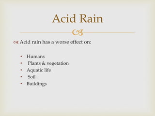 Acid rain | PPTX