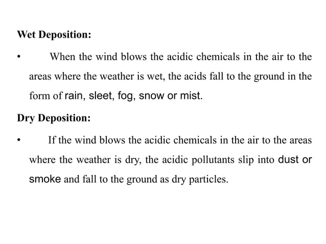 Acid rain - Causes , effects and remediation | PPTX