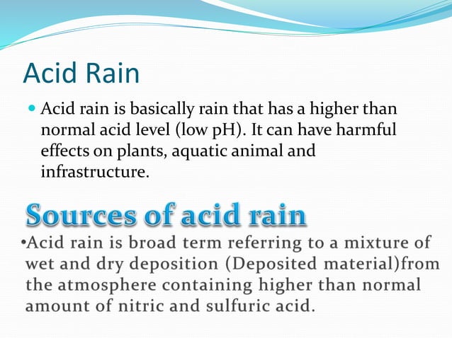 Acid Rain (Environmental Science) | PPTX | Science