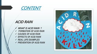 ACID RAIN AND CHEMISTRY OF OZONE LAYER DEPLETION | PPTX