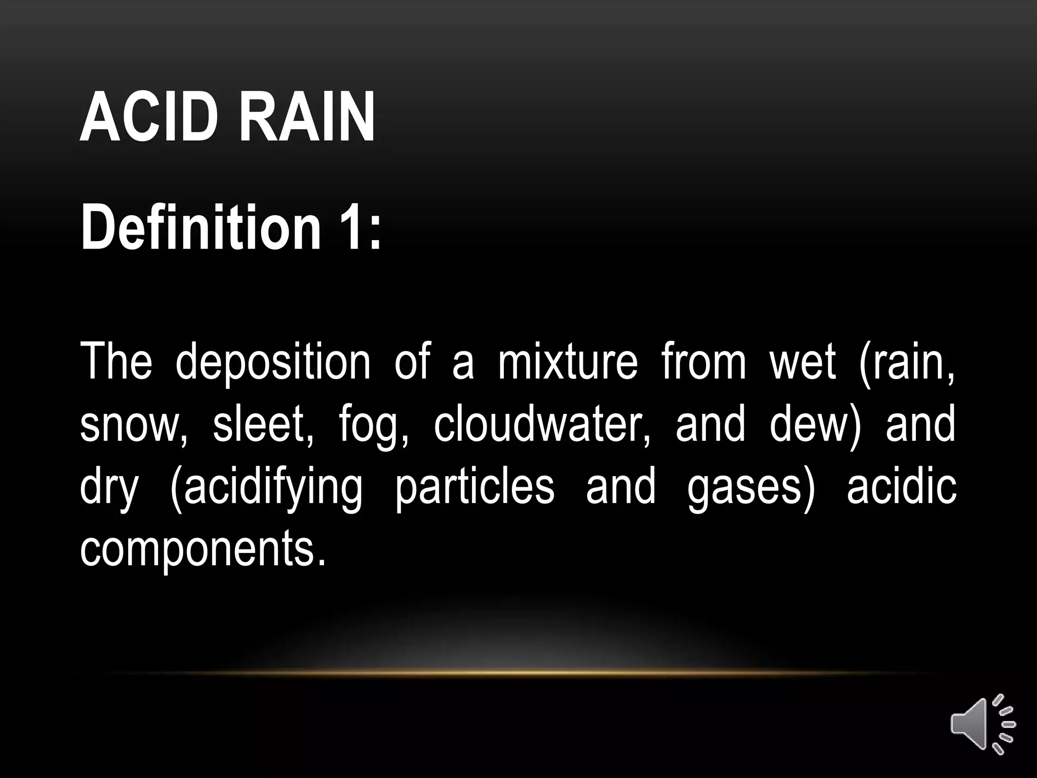 Acid rain causes, effects and solutions | PPTX