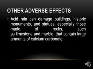 Acid rain causes, effects and solutions | PPTX