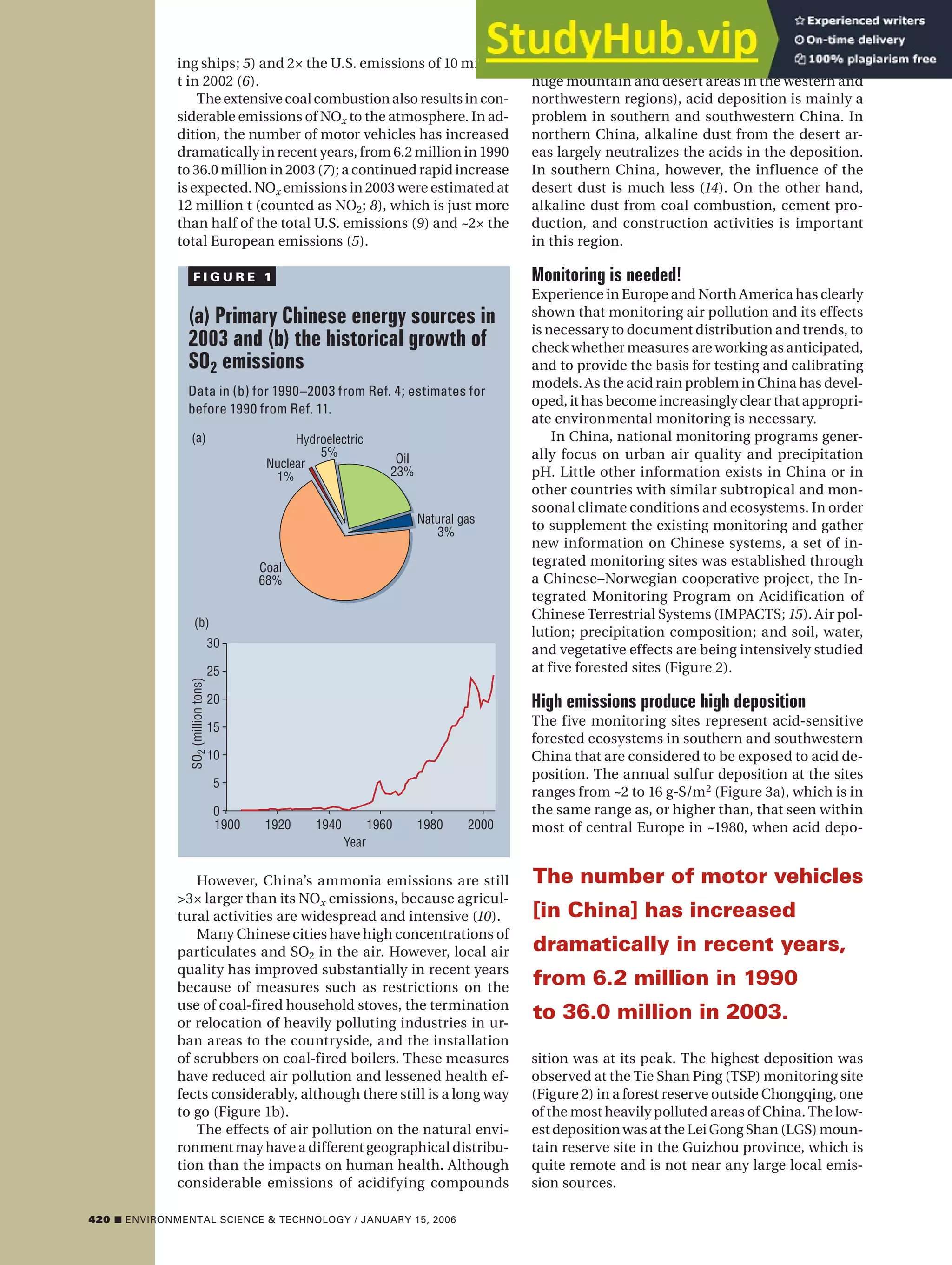 Acid Rain In China | PDF
