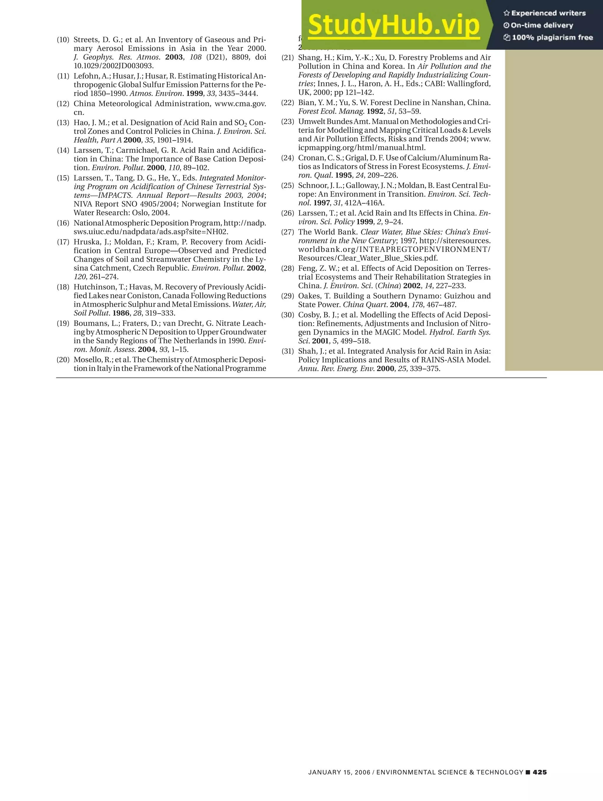 Acid Rain In China | PDF