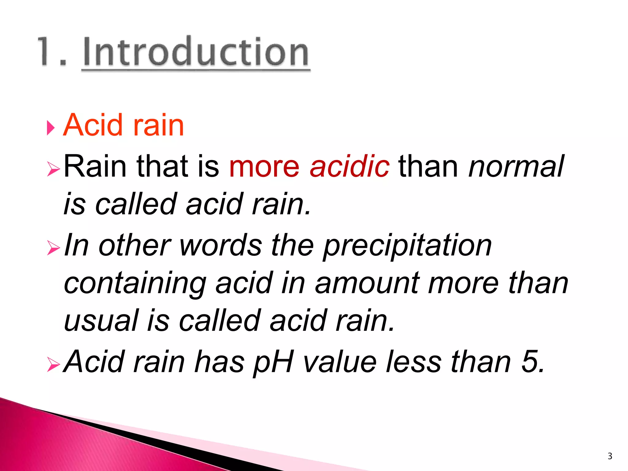 Acid rain and it's impacts on Environment | PPTX