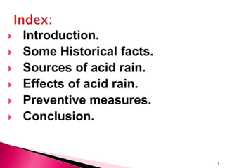 Acid rain and it's impacts on Environment | PPTX