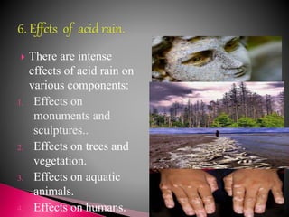 Acid rain and it's impacts on Environment | PPTX