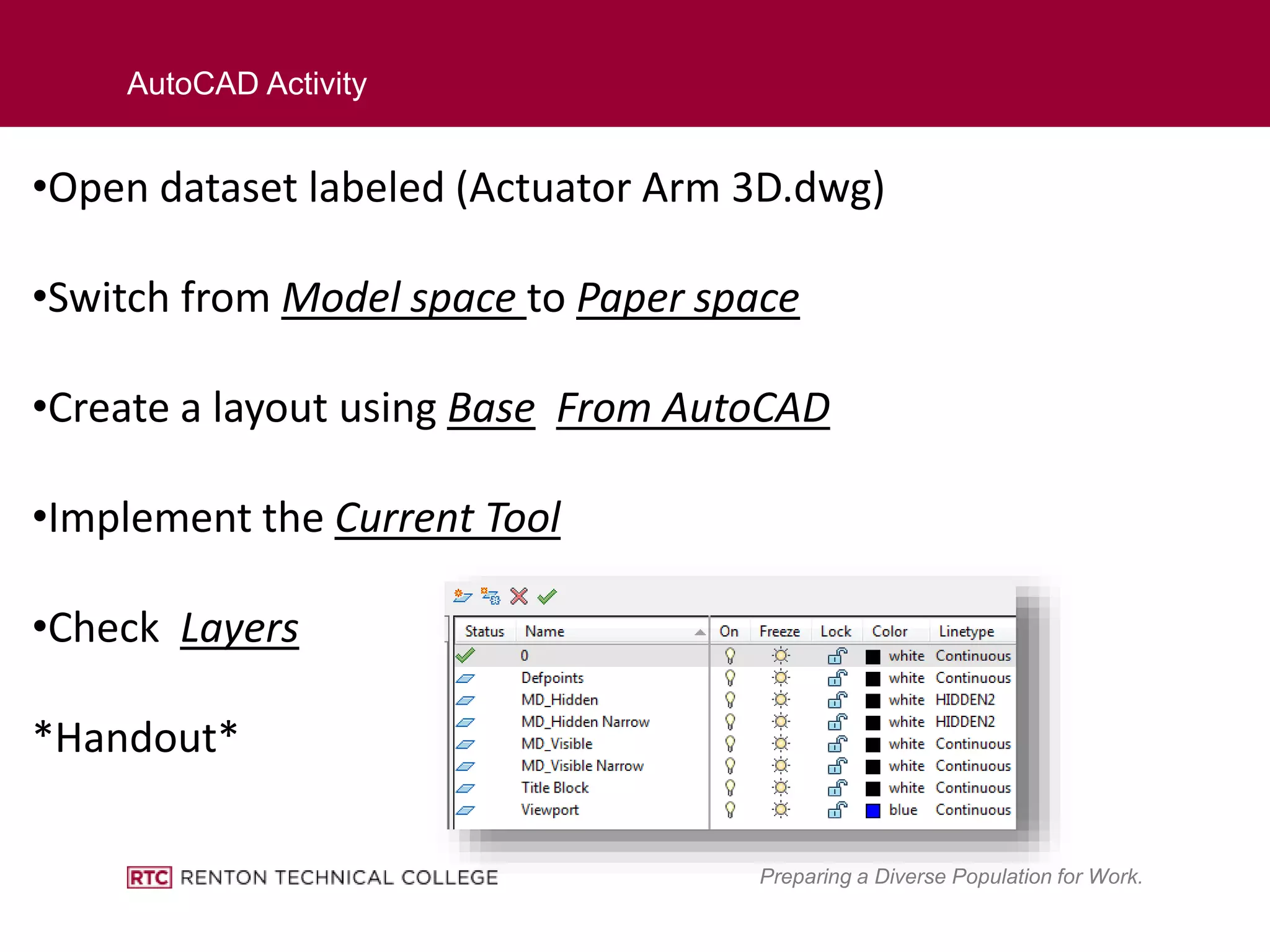 AutoCAD drawing layout using layout tool | PPTX