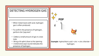 Acid Reactions with Metals and Carbonates Lesson Presentation in Red ...