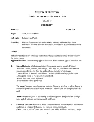 Acids bases salt and ph .pdf Grade 11 lesson | PDF
