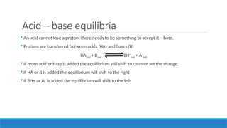 A level buffers an application including acids and bases | PPTX