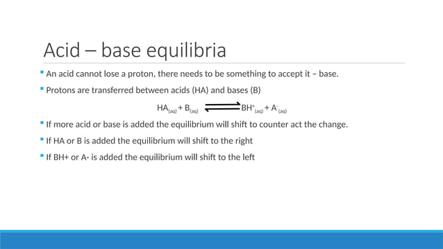 A level buffers an application including acids and bases | PPTX