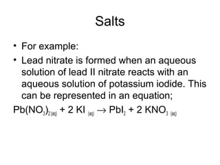 Chemistry M2 Acids bases salts | PPT