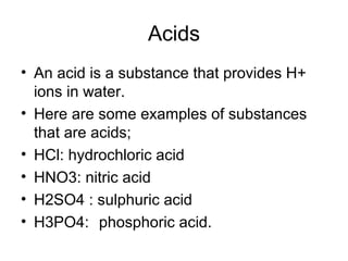 Chemistry M2 Acids bases salts | PPT