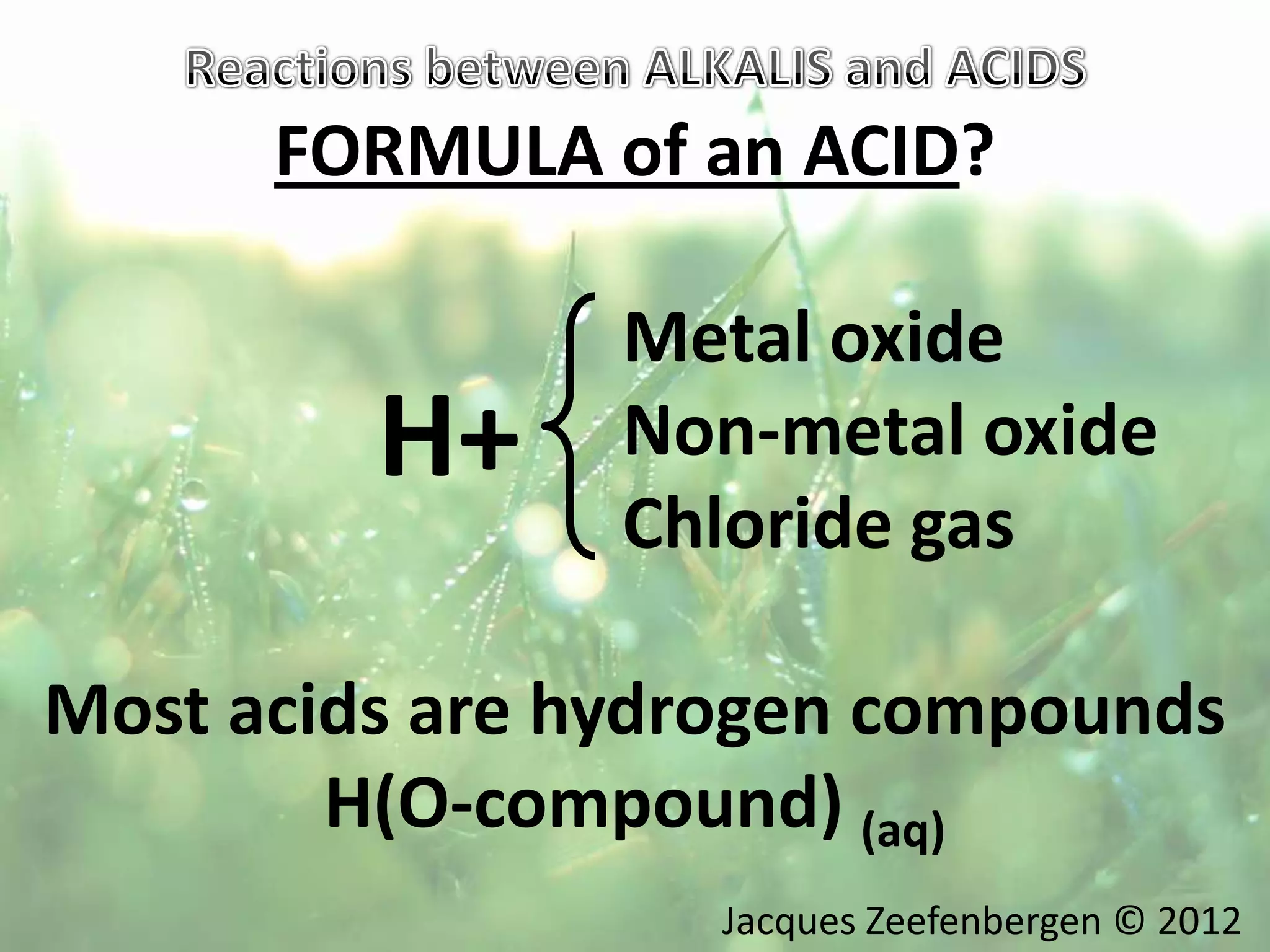 Chemical reactions: Acids/Alkalis and Acids/Carbonate | PPTX