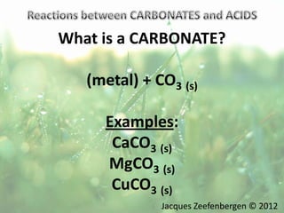 Chemical reactions: Acids/Alkalis and Acids/Carbonate | PPTX ...