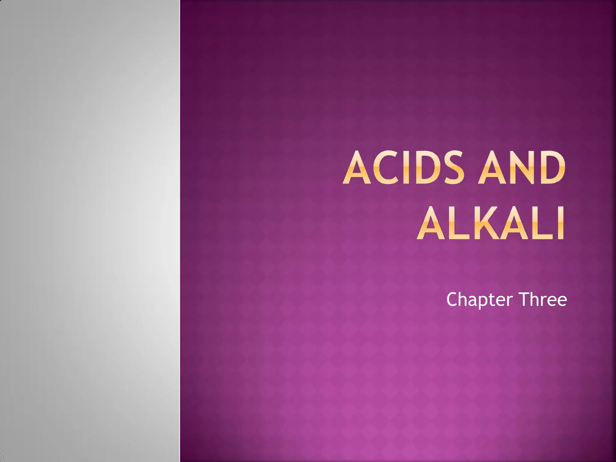 Acids And Alkali | PDF