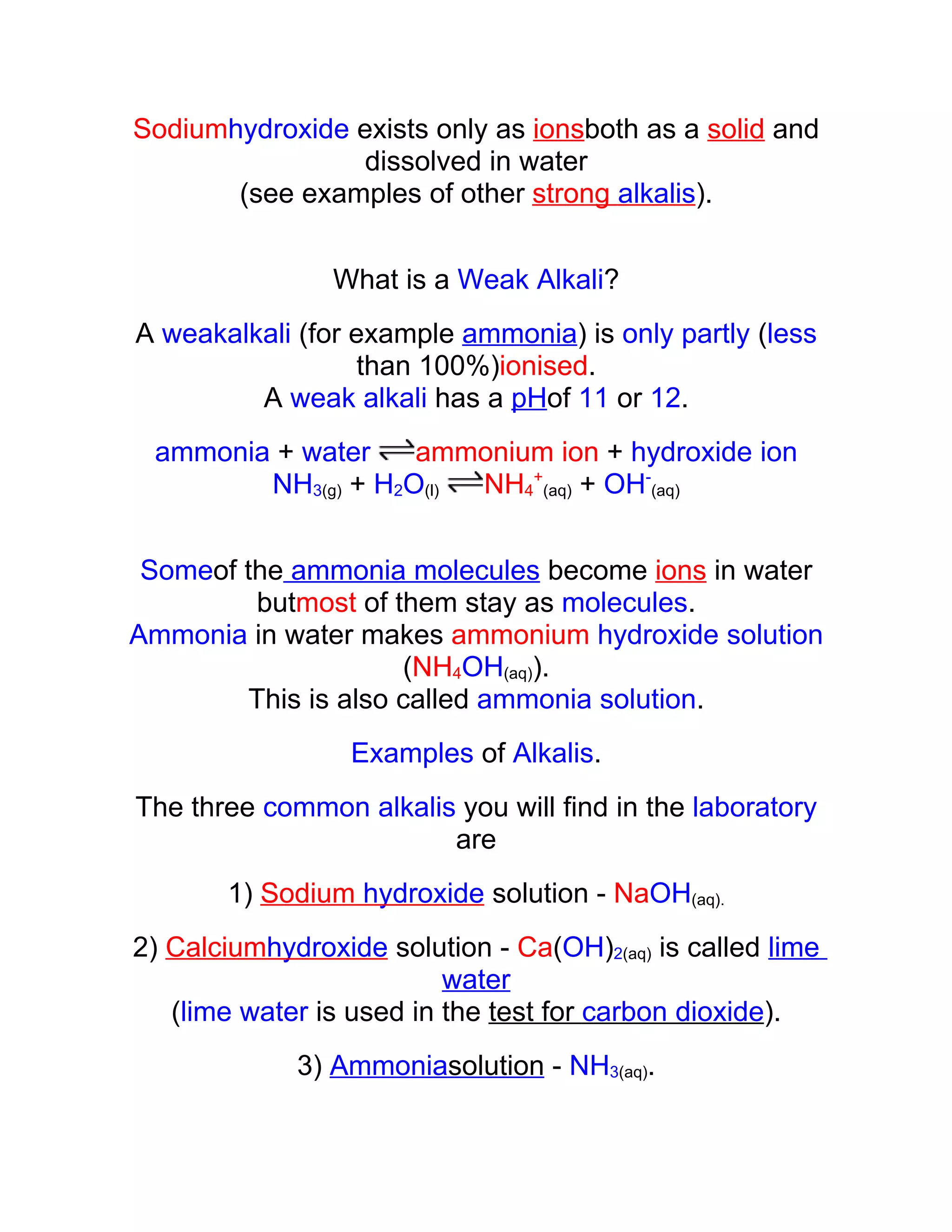 Acids and alkalis | DOC | Chemistry | Science