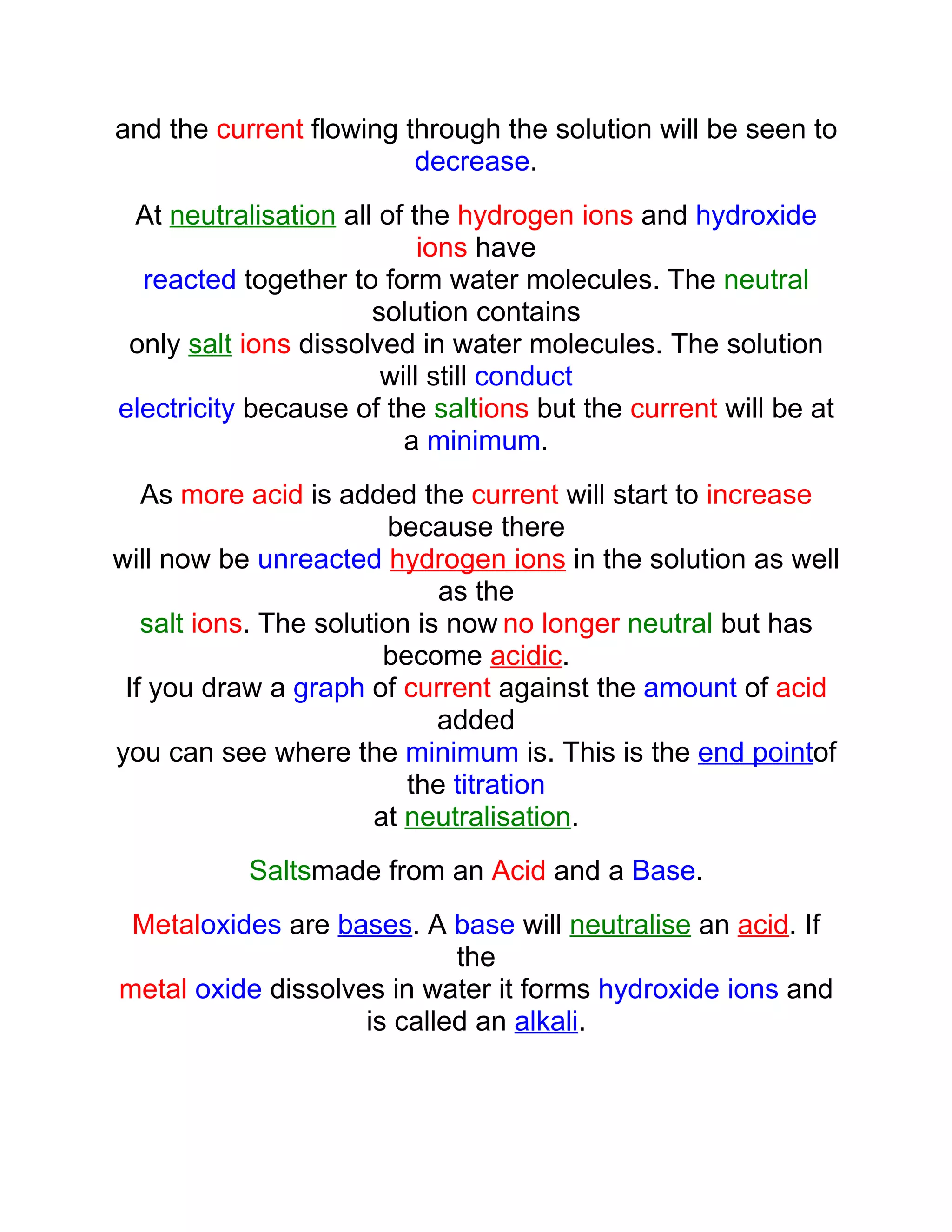 Acids and alkalis | DOC | Chemistry | Science