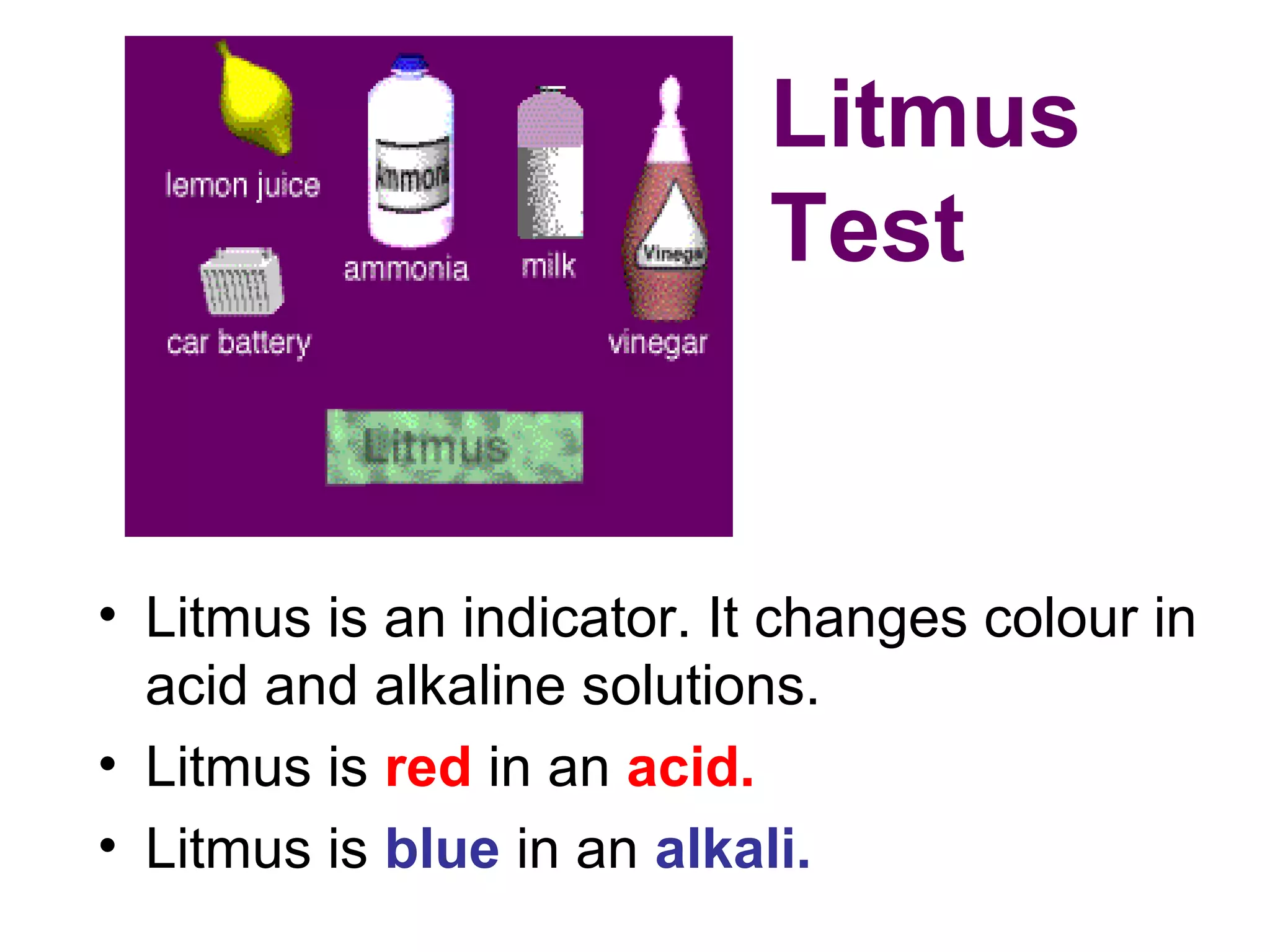 Acids and alkalis | PPT | Chemistry | Science