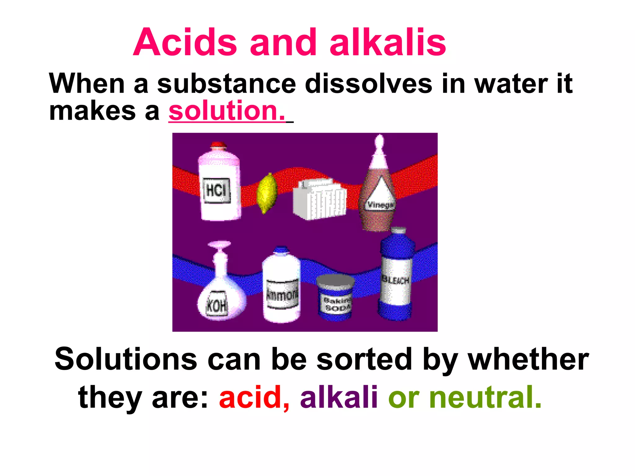 Acids and alkalis | PPT | Chemistry | Science