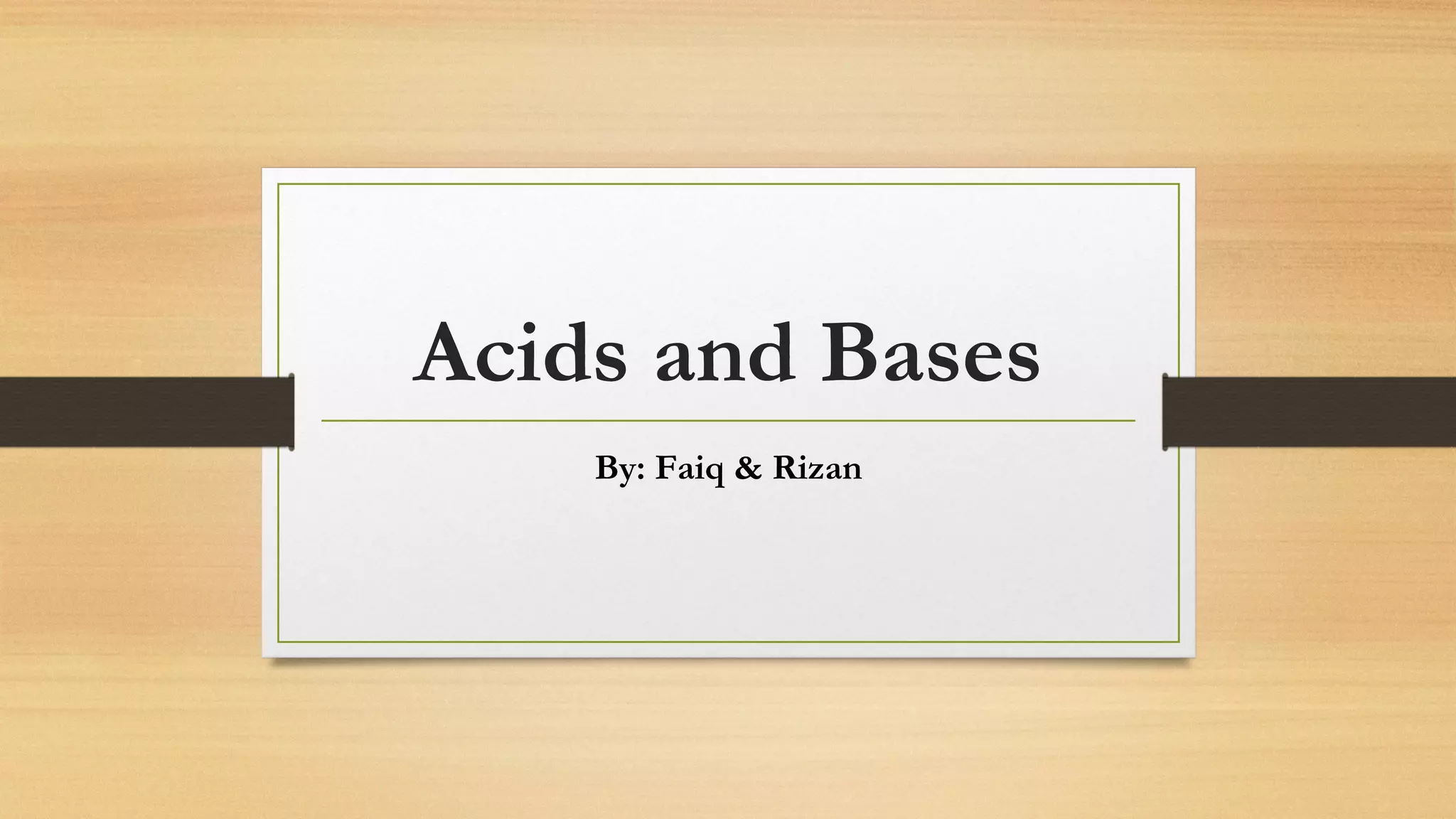 Acids and bases | PPT