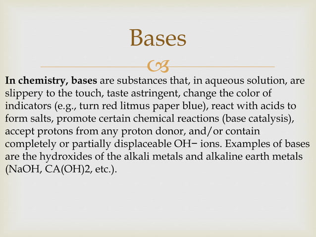 Acids and Bases Presentation By Asad Ali | PPT