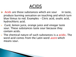 Acids and bases | PPTX