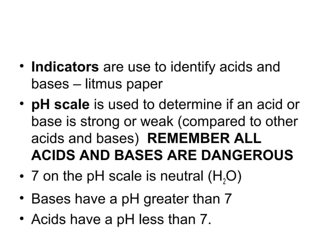 Acids and bases | PPT