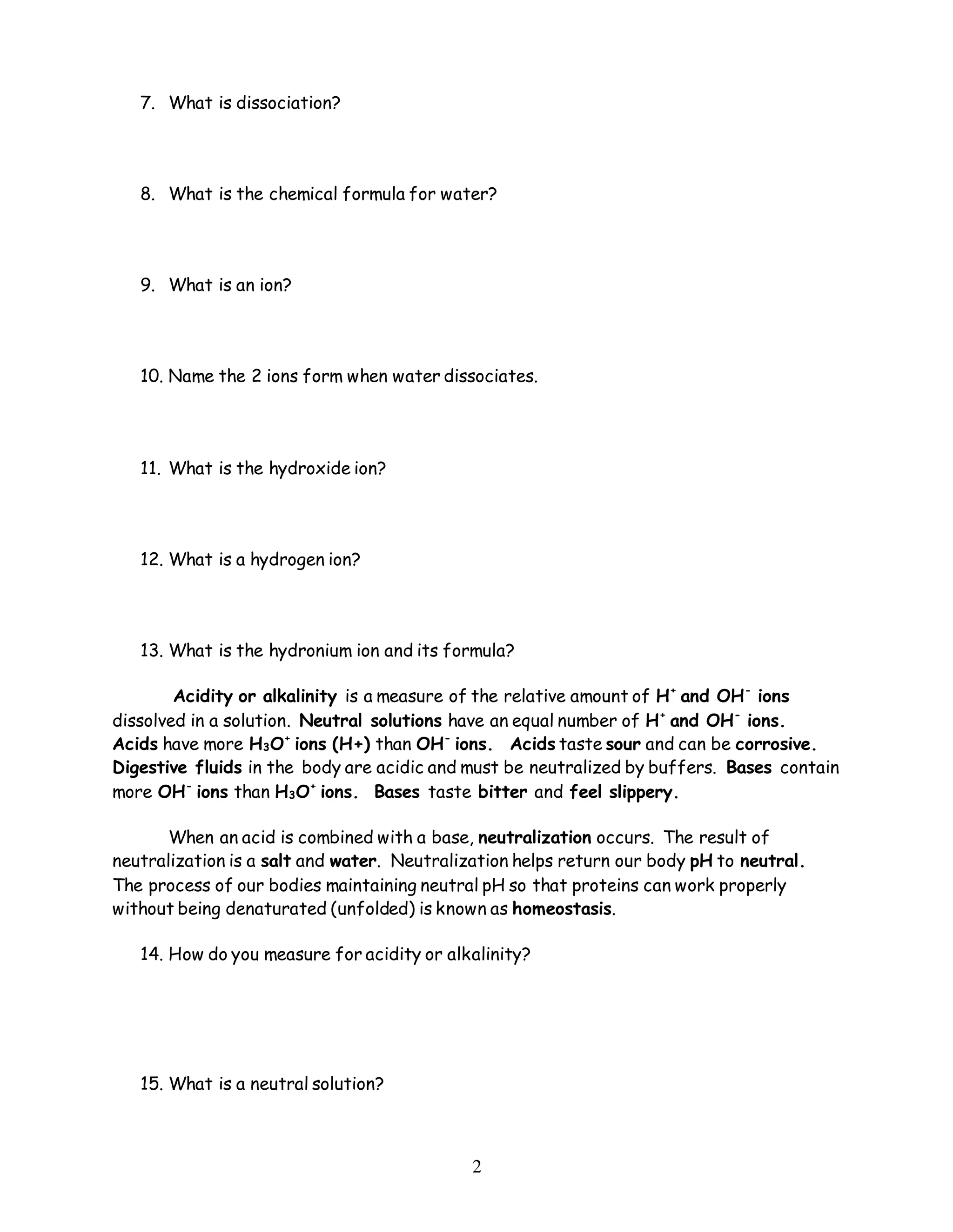 Acids and bases | DOC