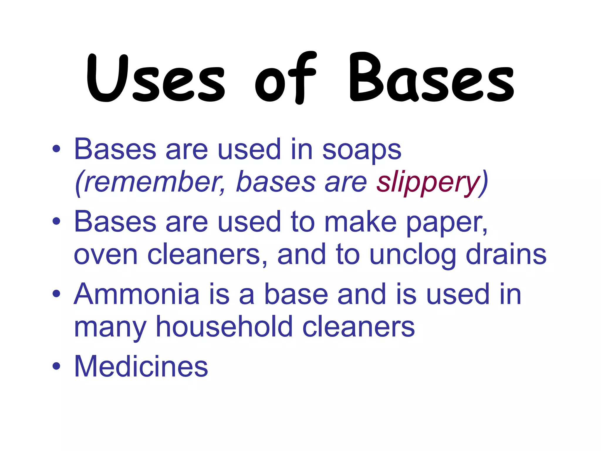 Acids and bases | PPTX | Chemistry | Science