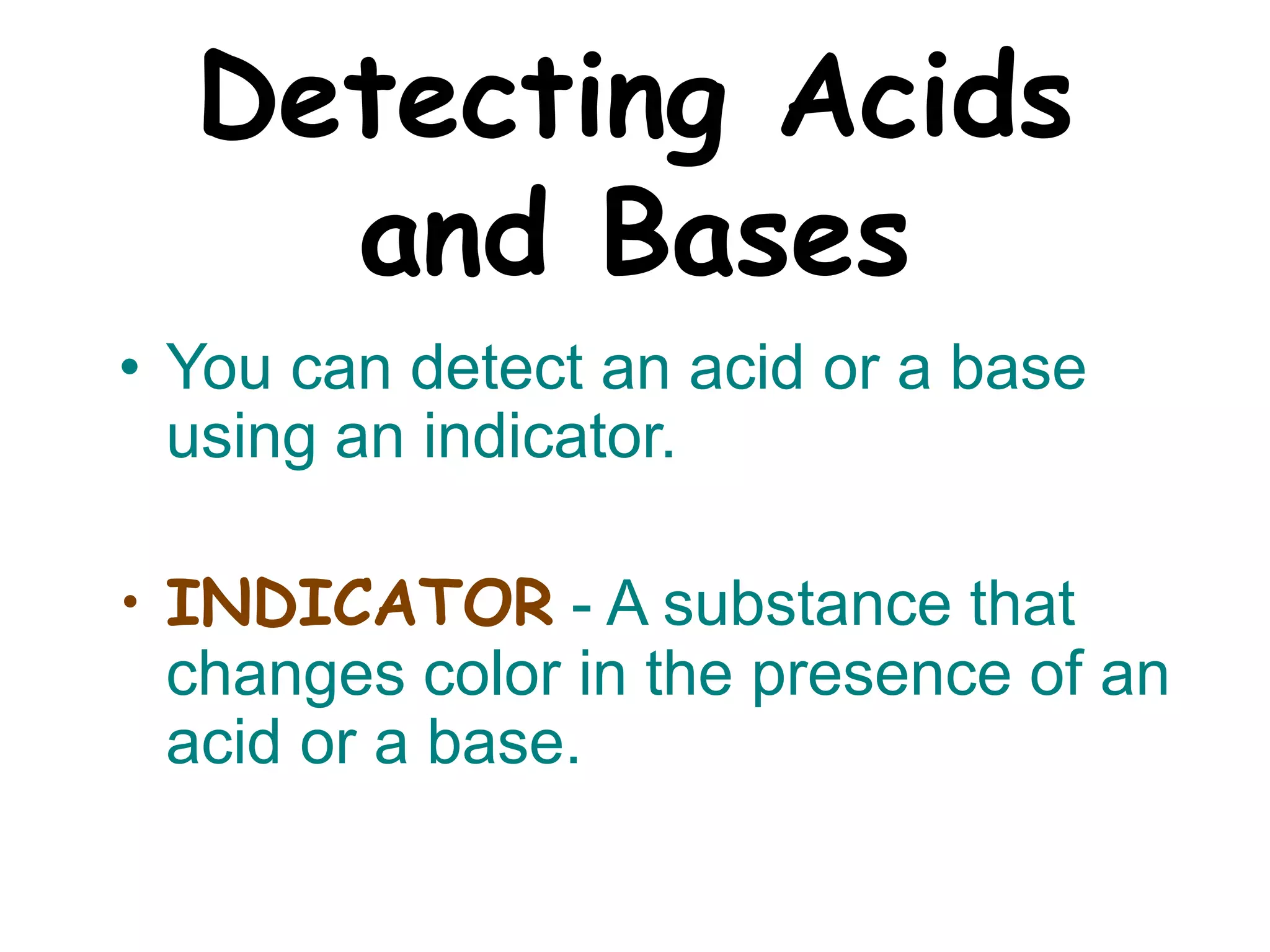 Acids and bases | PPTX | Chemistry | Science