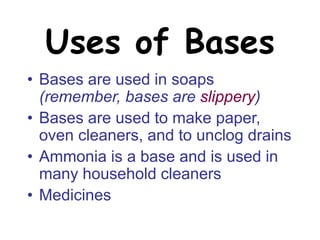 Acids and bases | PPTX | Chemistry | Science