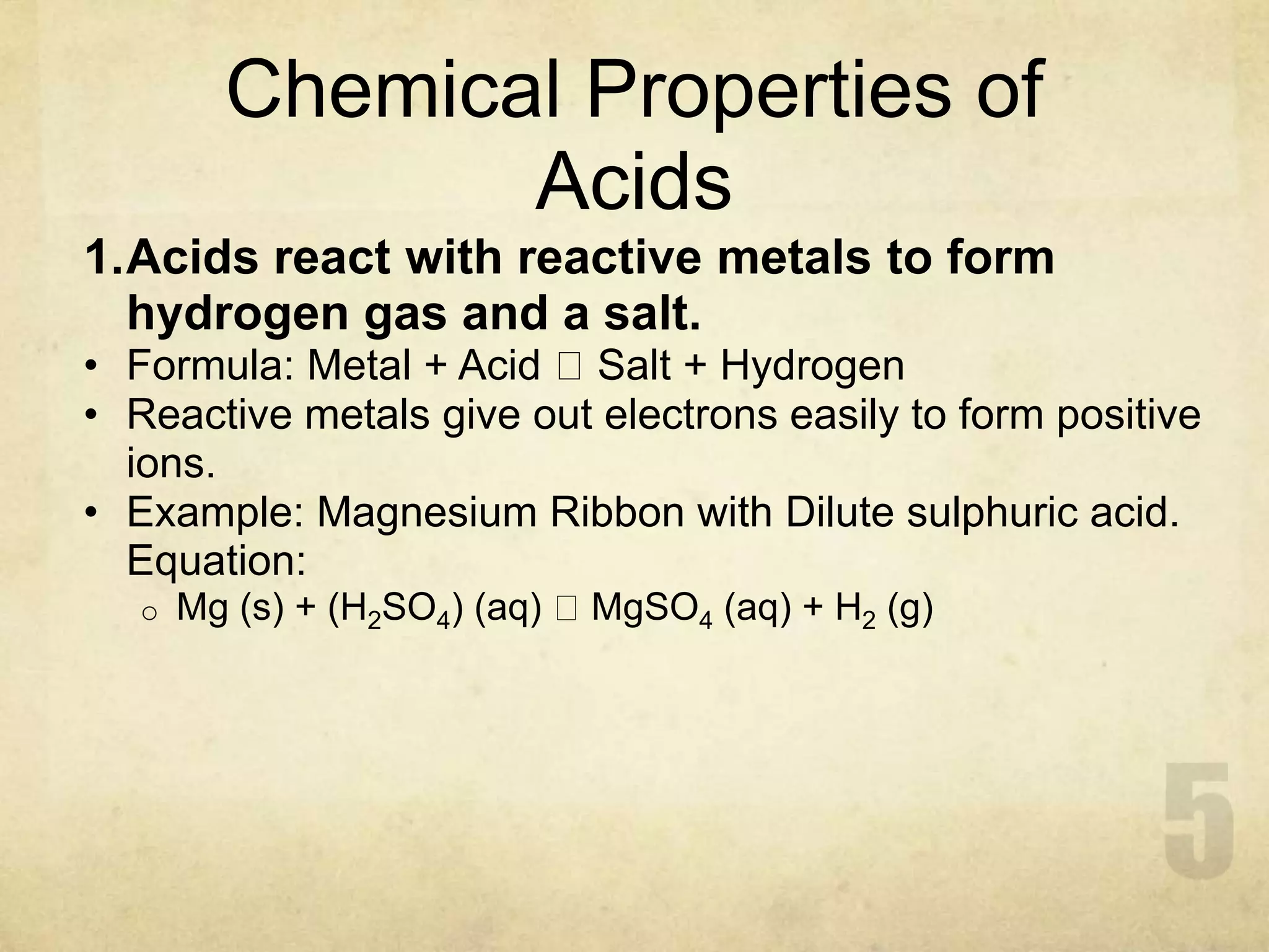 Acids, bases and salts according to the syllabus of CAIE and IGCSE | PPT