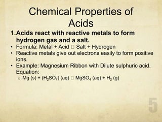 Acids, bases and salts according to the syllabus of CAIE and IGCSE | PPT