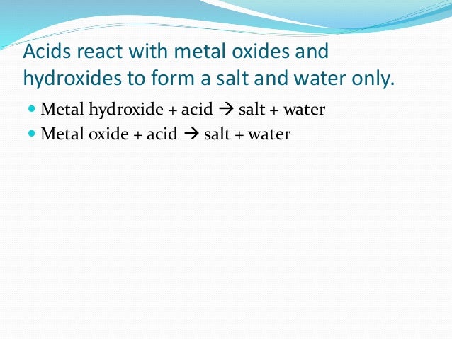 Acids and bases