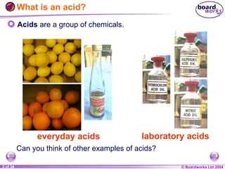 Acids and Bases and use of indicators to find the nature of substances ...