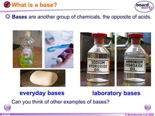 Acids and Bases and use of indicators to find the nature of substances ...