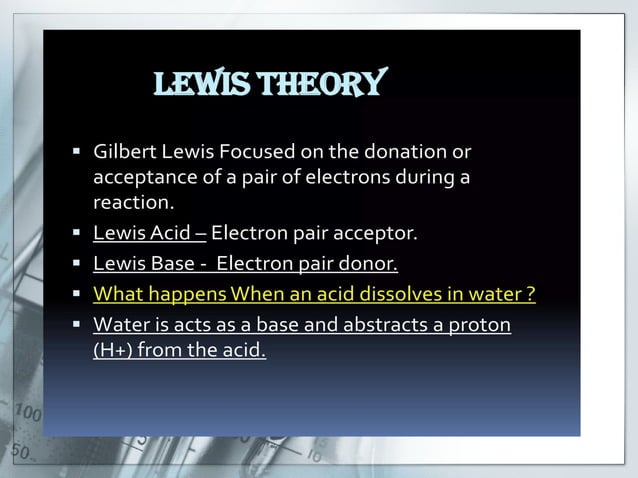 Acids and bases: Definition, Examples and different theories or concepts on Acids and Bases | PPTX