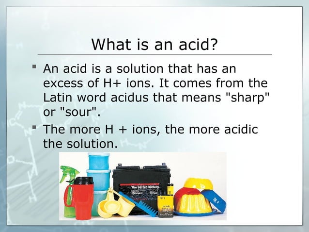 The presentation Acids and bases for 6 grade. | PPT