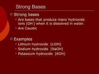 Acids and bases ppt notes | PPT