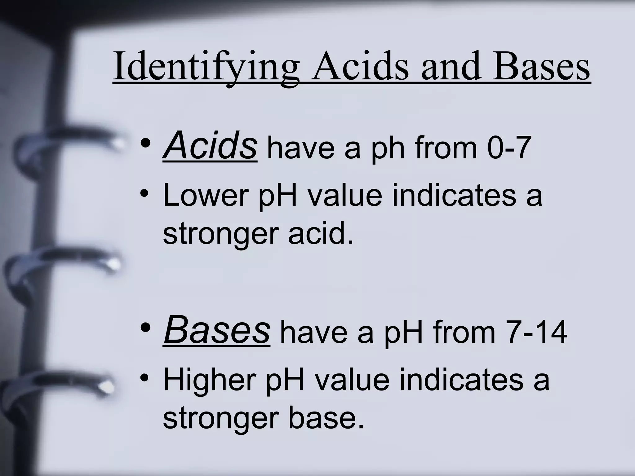 Acids & bases | PPT | Chemistry | Science
