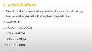 Acids, Bases And Buffers Pharmaceutical Inorganic chemistry UNIT-II (Part-I) | PPTX