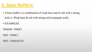 Acids, Bases And Buffers Pharmaceutical Inorganic chemistry UNIT-II ...