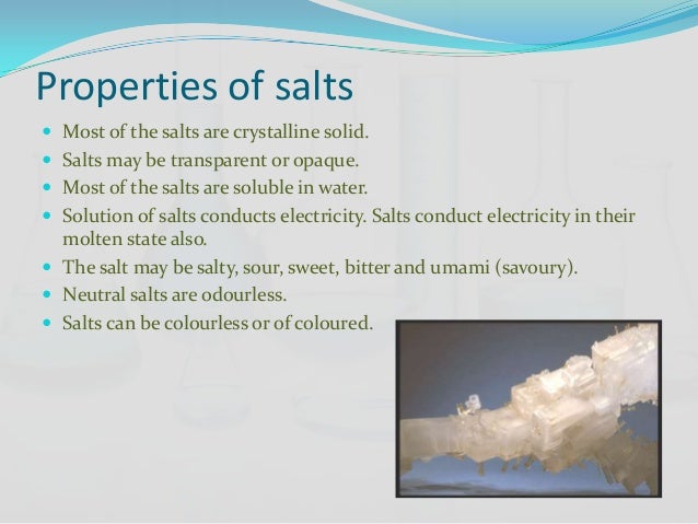 Acids bases and salts