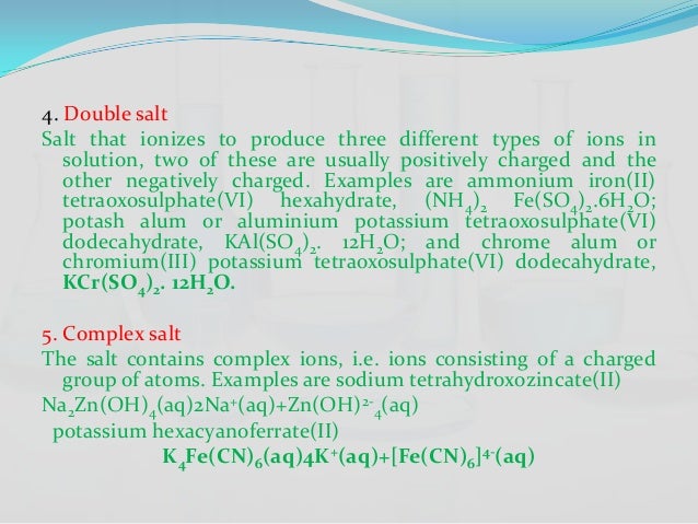 Acids bases and salts